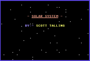 Solar System - Commodore 64 - Basic V2 - Retromagazine World