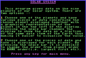 Solar System - Commodore 64 - Basic V2 - Retromagazine World